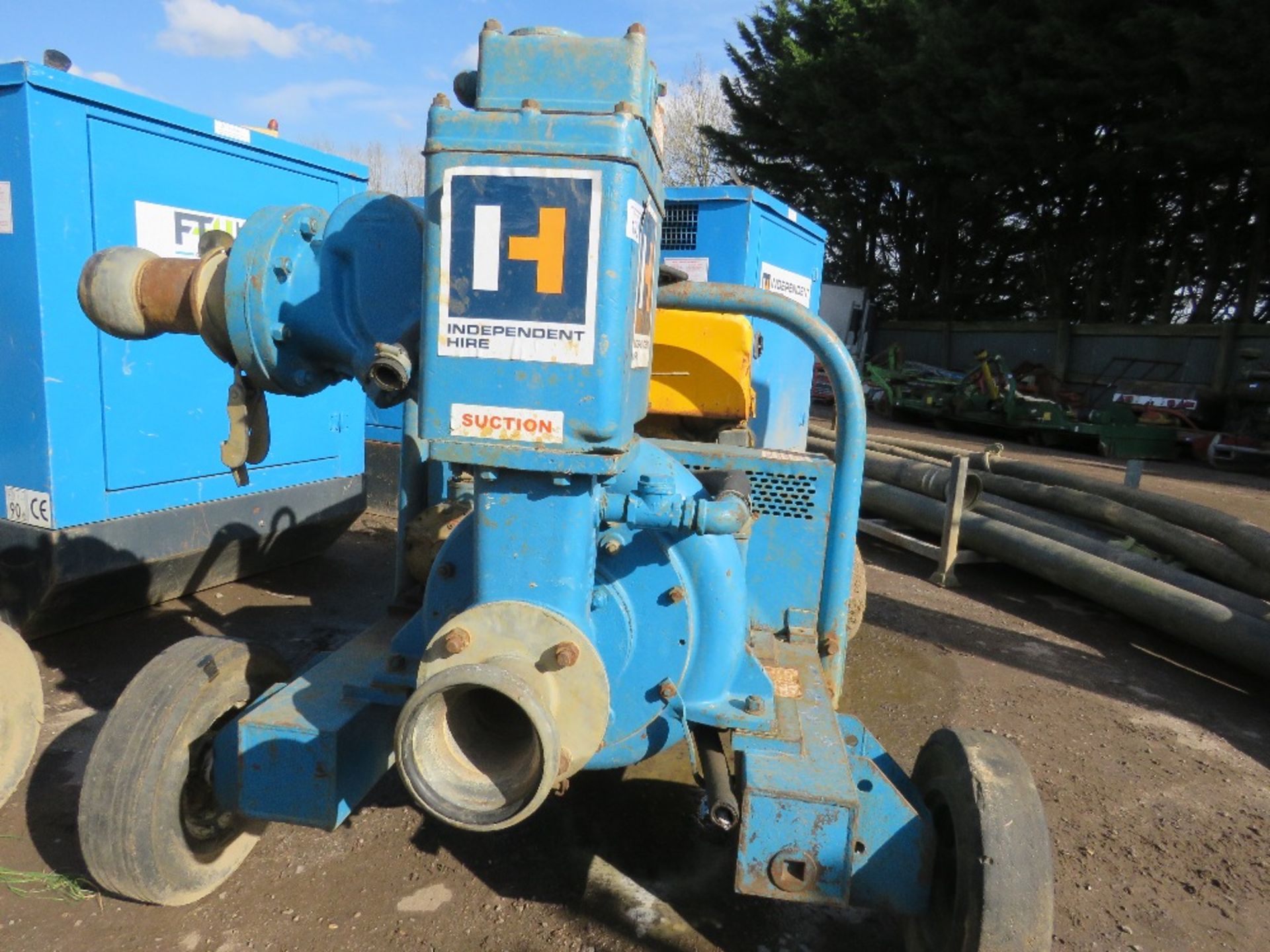 HATZ 4" WATER PUMP WITH 2NO HOSES AS SHOWN. WHEN TESTED WAS SEEN TO ...