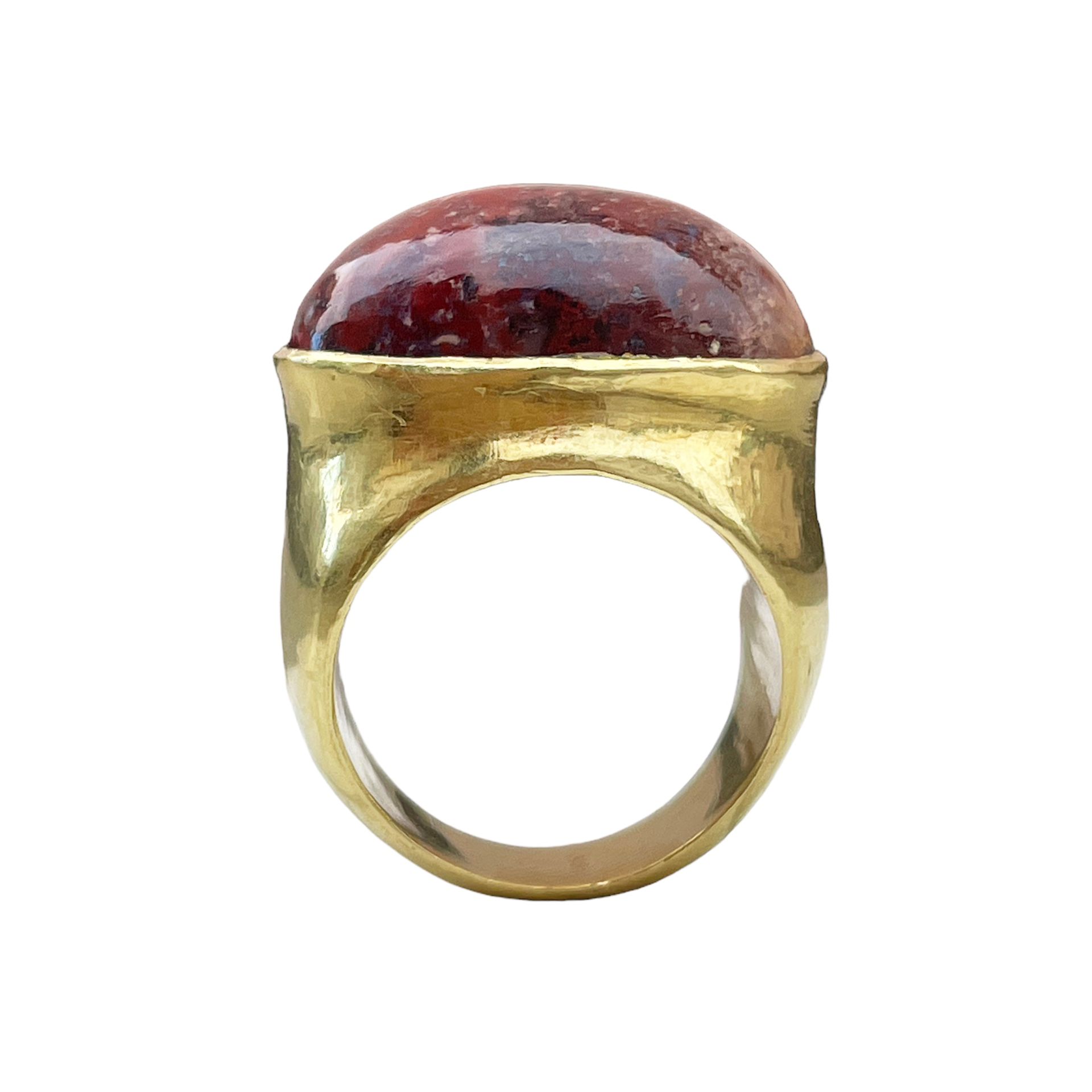 Jan Dix Damenring (um 1960)18ct GG; in der Schiene signiert; besetzt ...
