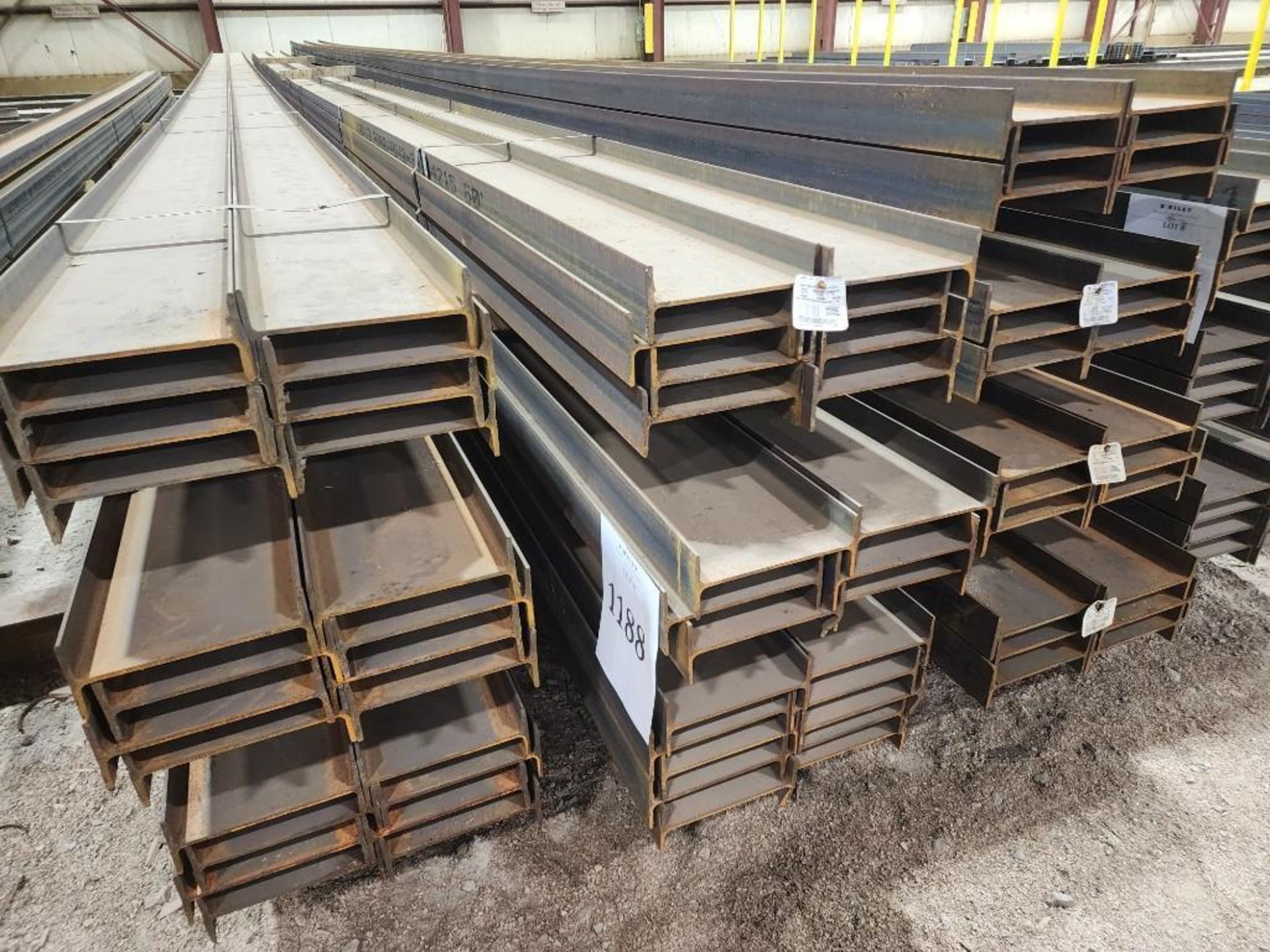 Approximately 43,000 lbs of Assorted 60' Steel I-Beams. (48 pcs ...