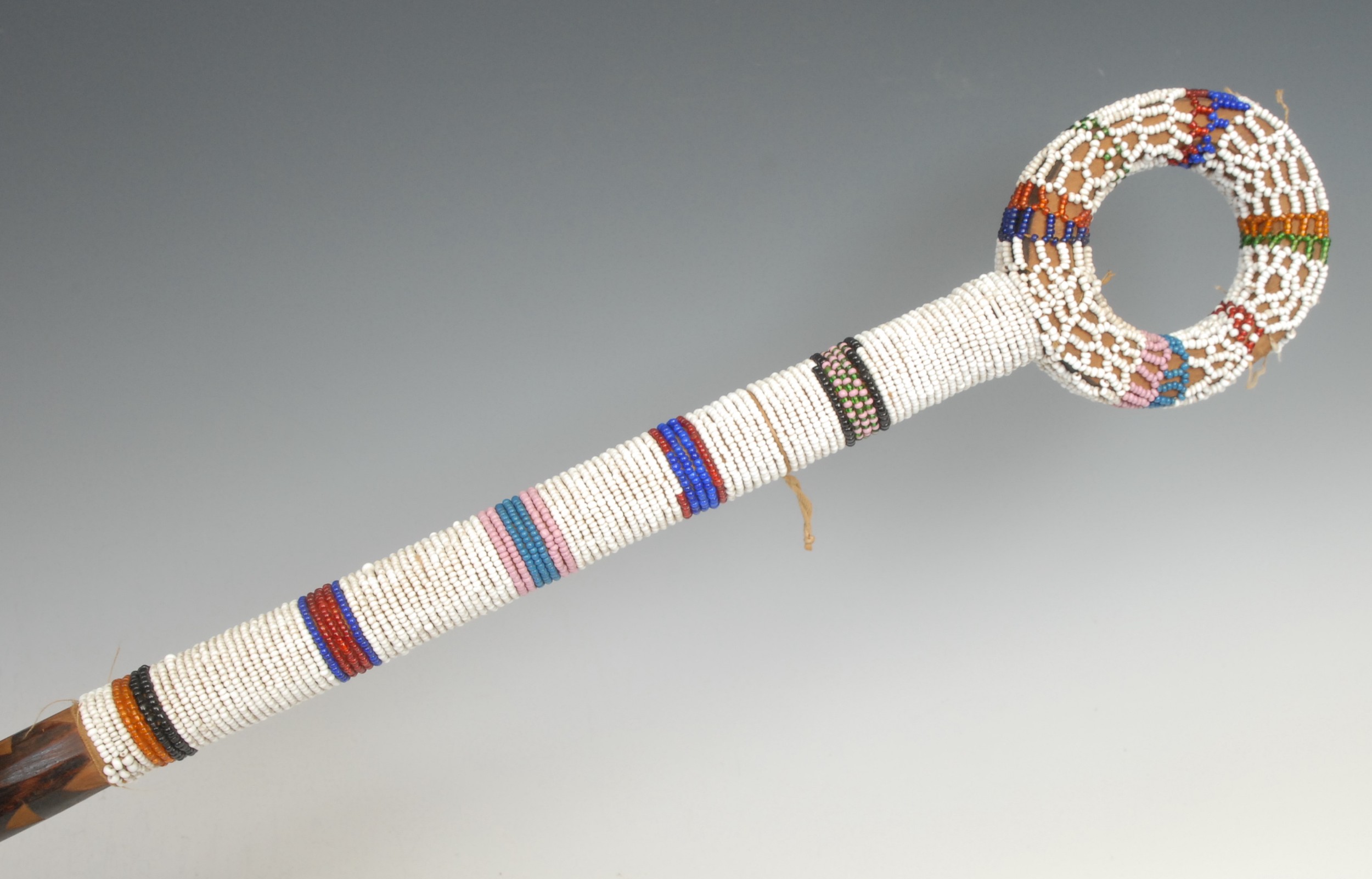 Tribal Art - a South African beadwork staff or dance wand, proabably ...