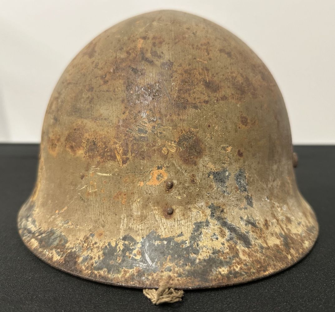 WW2 Imperial Japanese Army Steel Helmet. Bullet hole to rim. No Star ...