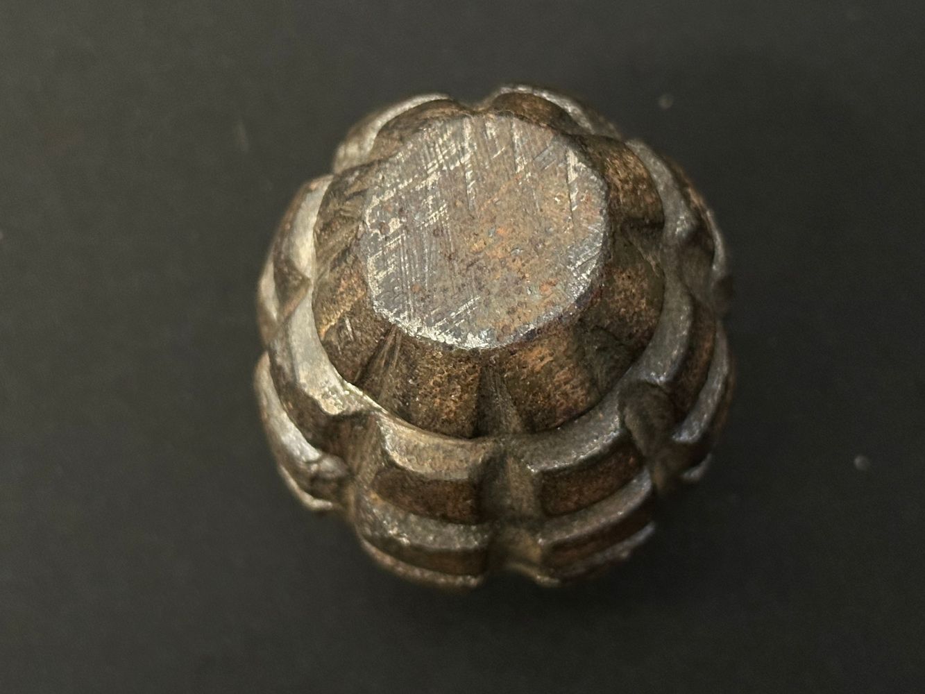 WW2 US MKII "Pineapple" Hand Grenade complete. Solid base to the cast ...