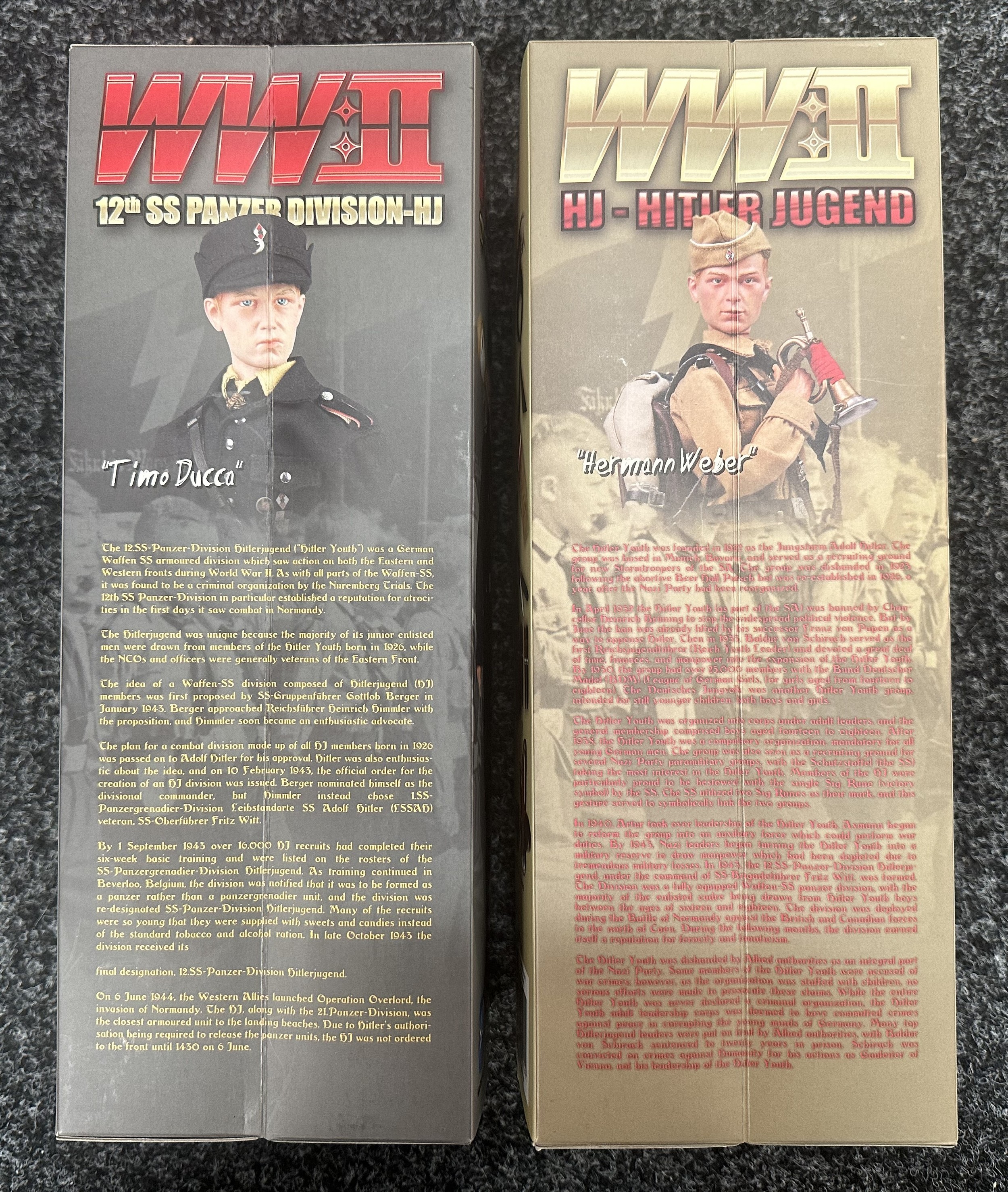 WW2 Third Reich interest: pair of WWII HJ Action Figures, "Timo Ducca ...