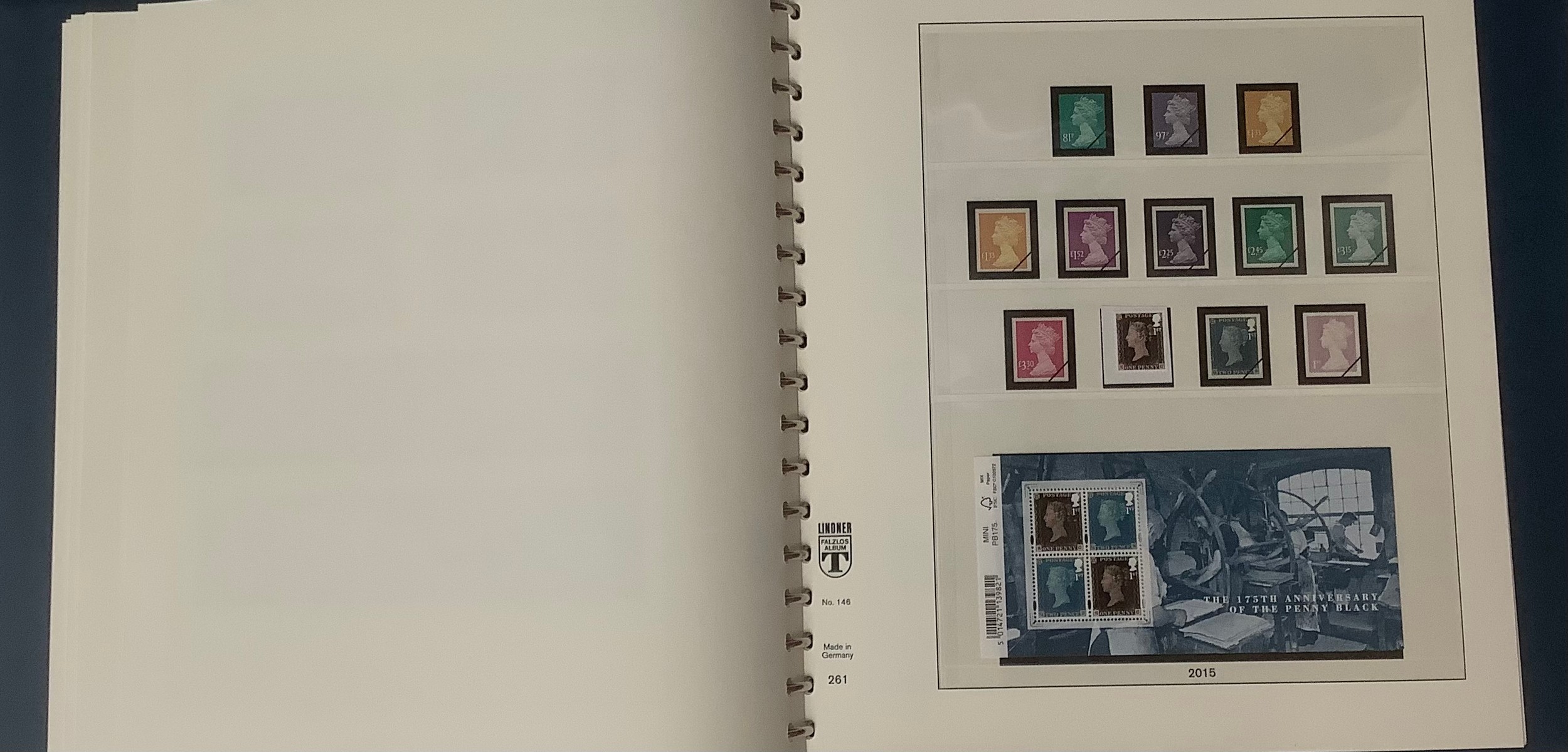 Stamps - QEII Linder album 2014 2015 UMM collection f/v approx £300