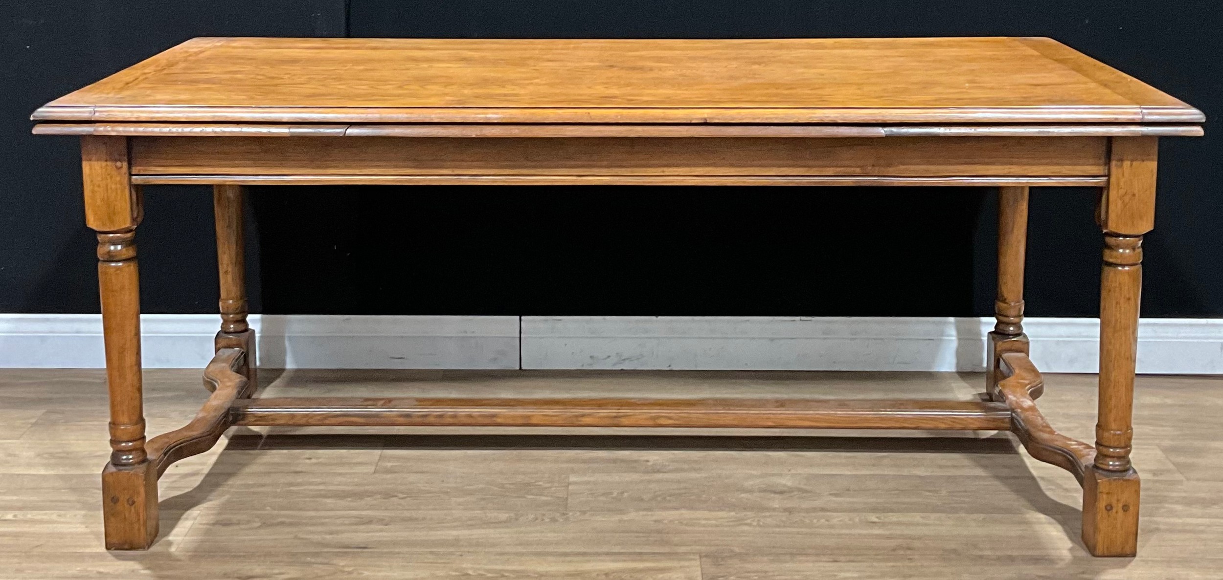 An 18th century style oak servants’ hall or refectory dining table ...