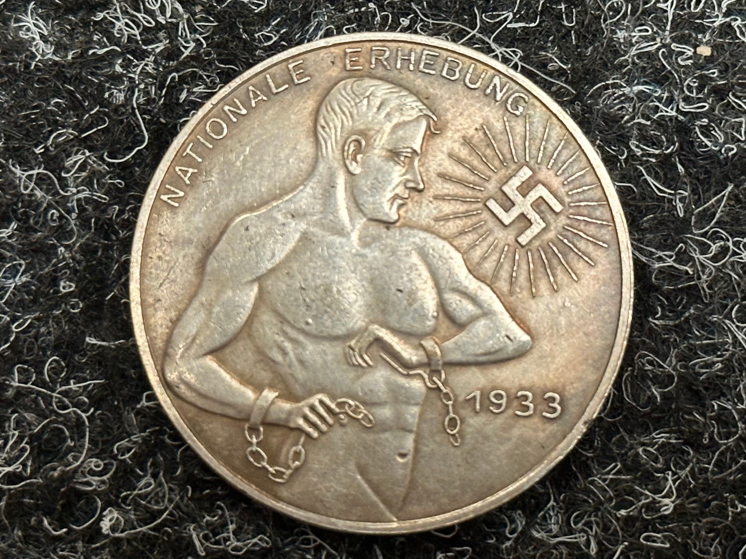 WW2 Third Reich Shooting Association Medallion "Nationale Erhebung 1933 ...