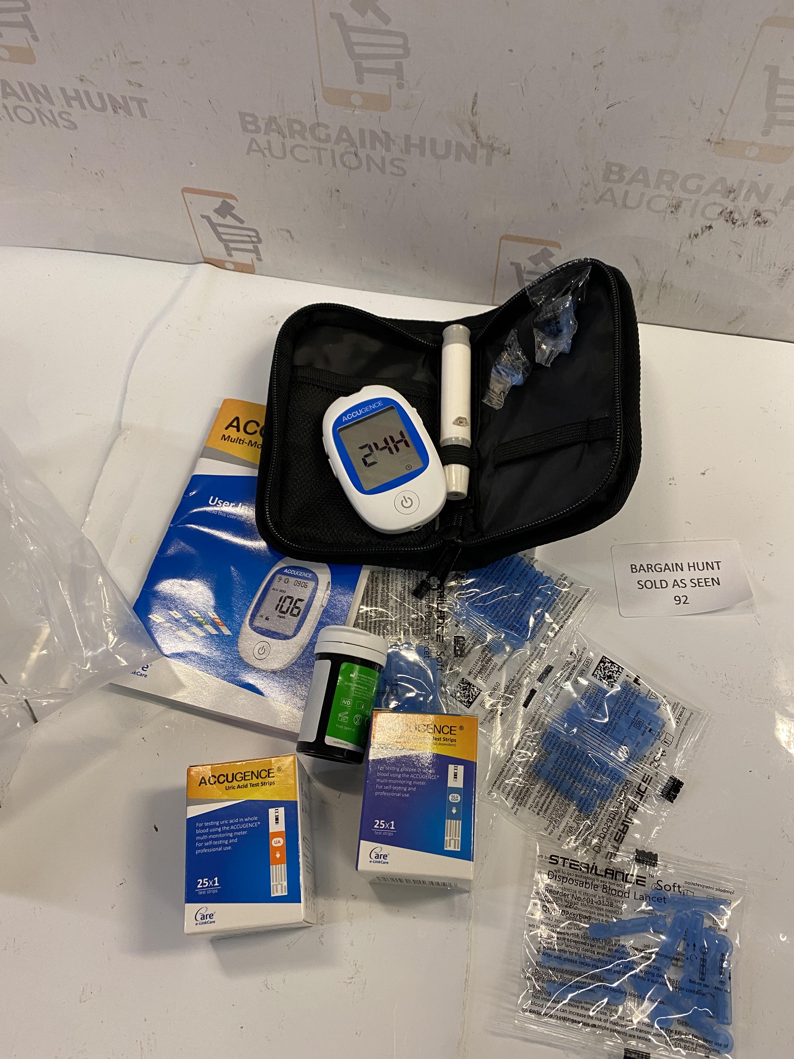 RRP £39.99 ACCUGENCE 3in1 Multifunction Test Kit, 3in1 Blood Sugar ...