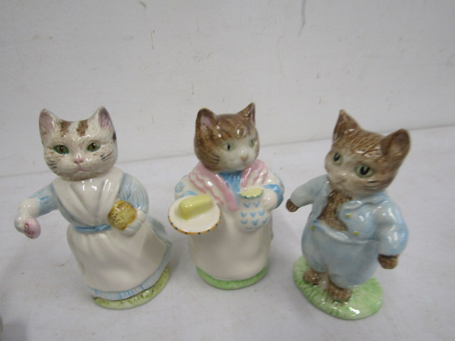 Beswick Beatrix Potter pigs and cats