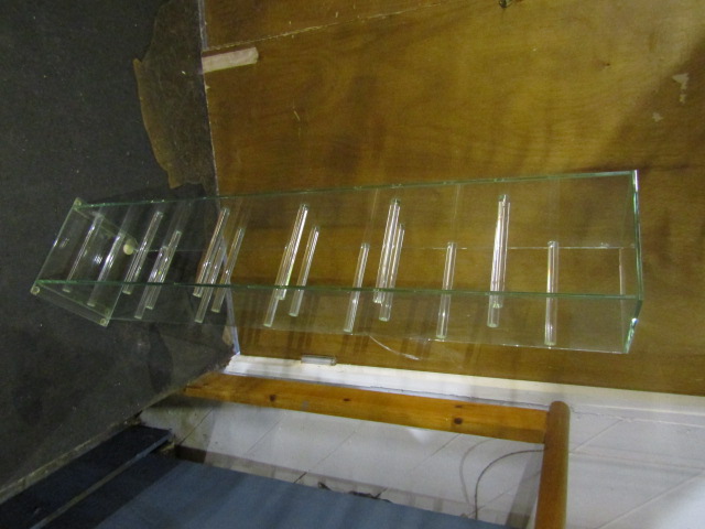 A Green apple glass cd tower