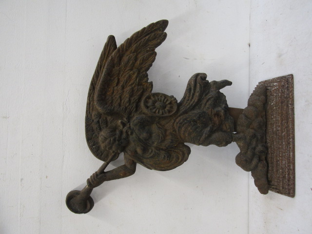 Cast iron Herald Angel door stop 44cmH