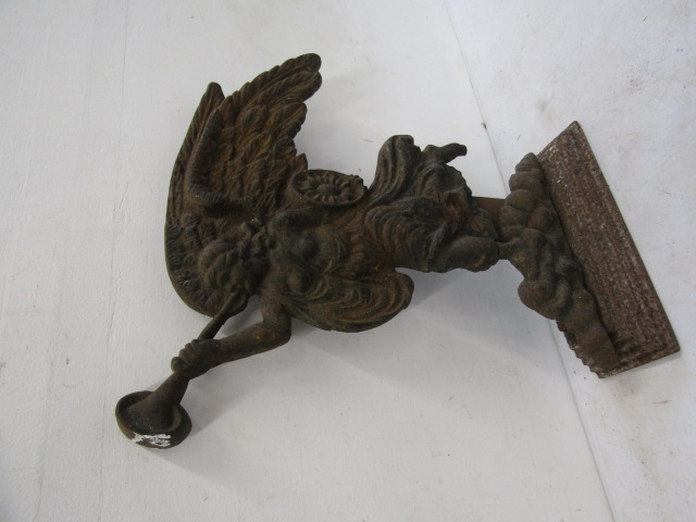 Cast iron Herald Angel door stop 44cmH