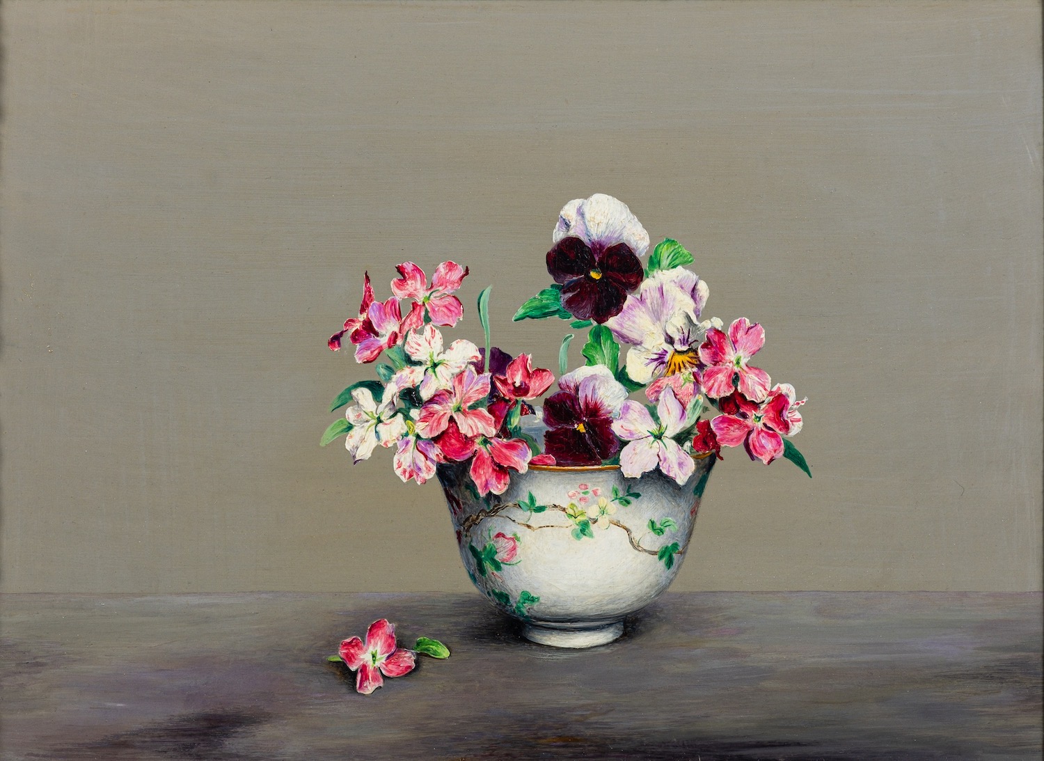 *Laurence Biddle (British, 1888-1968)Still life of stocks and Pansies ...