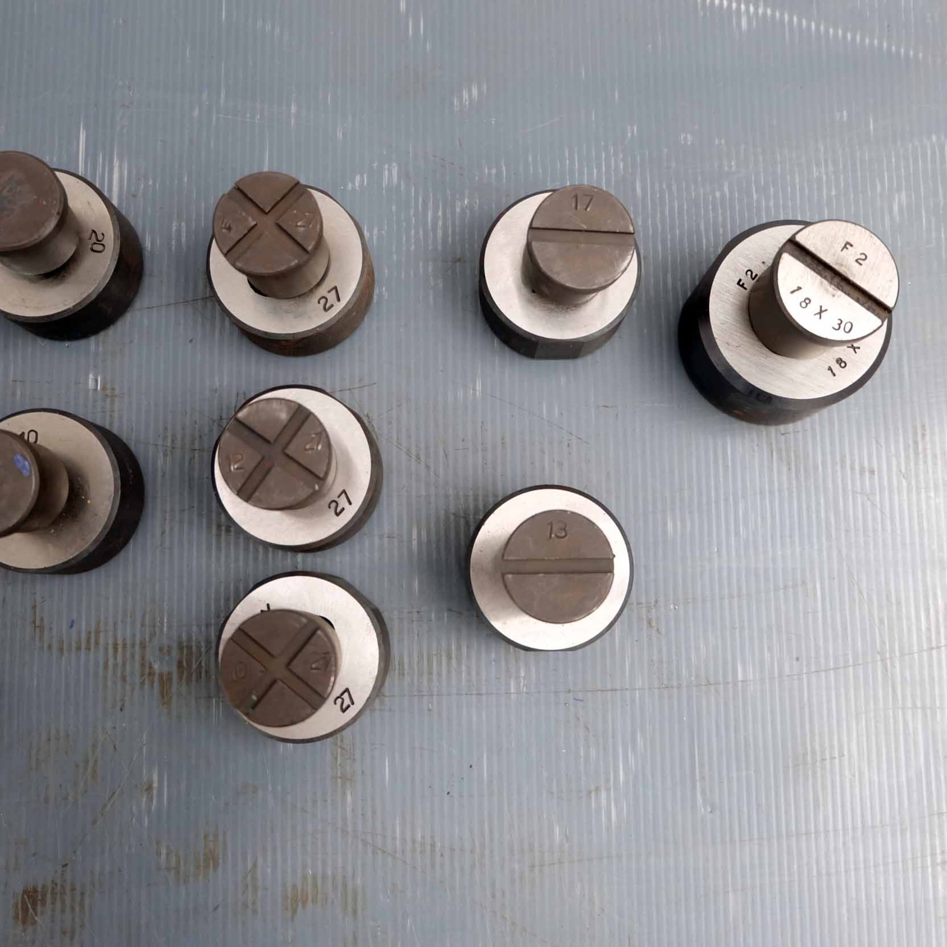 Selection of Punch Tooling. Various Sizes & Shapes. 4 x Slot 10mm-18mm ...