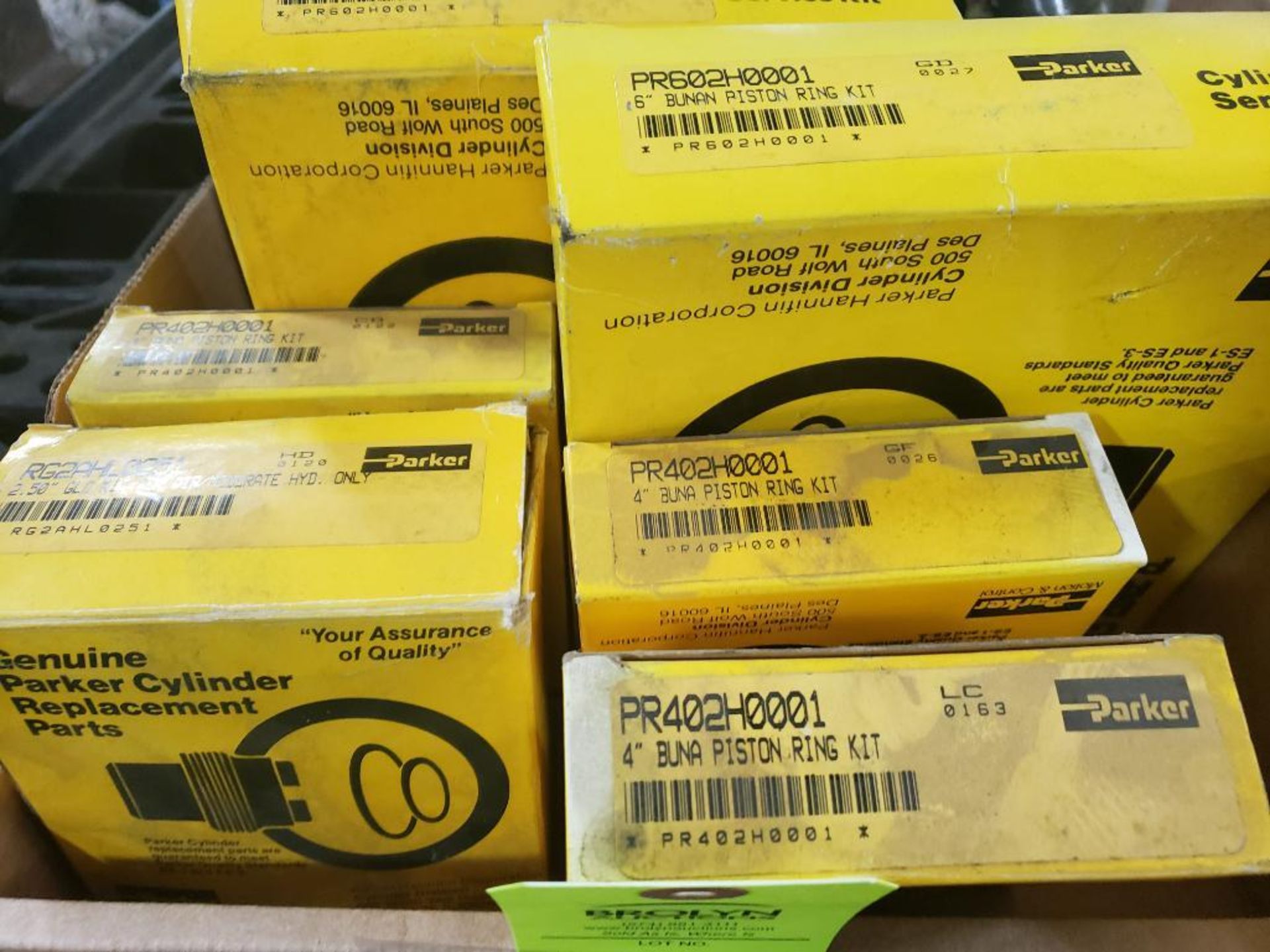 Qty 6 - Parker cylinder service kits. For a $10 fee this lot can be ...