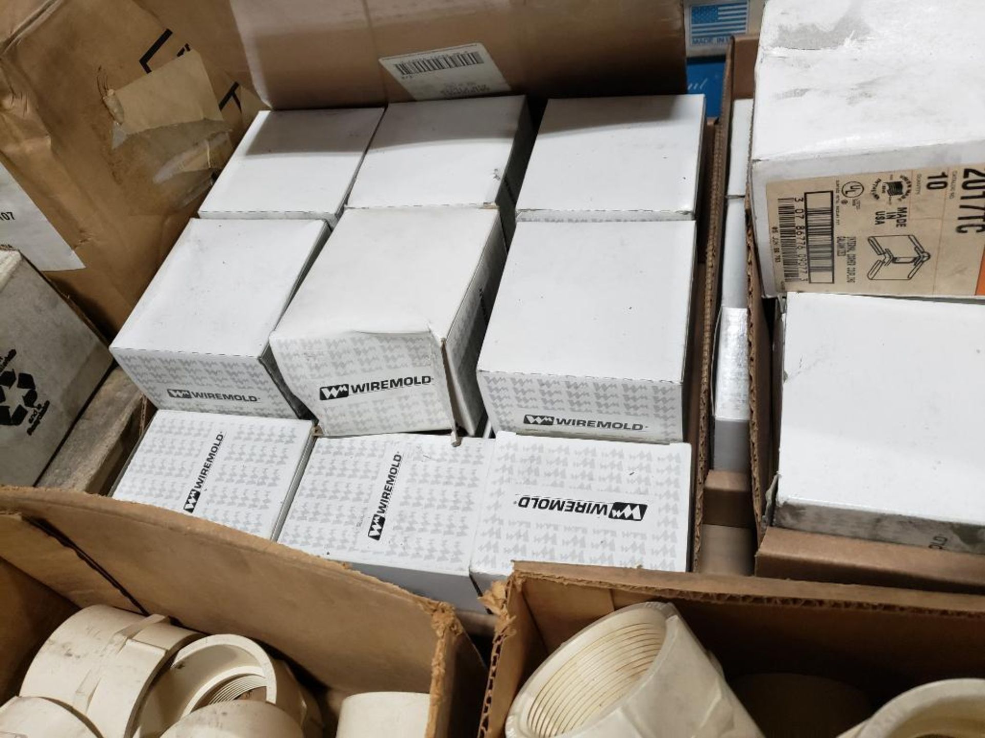 Pallet of assorted parts and hardware. For a $40 fee this lot can be ...