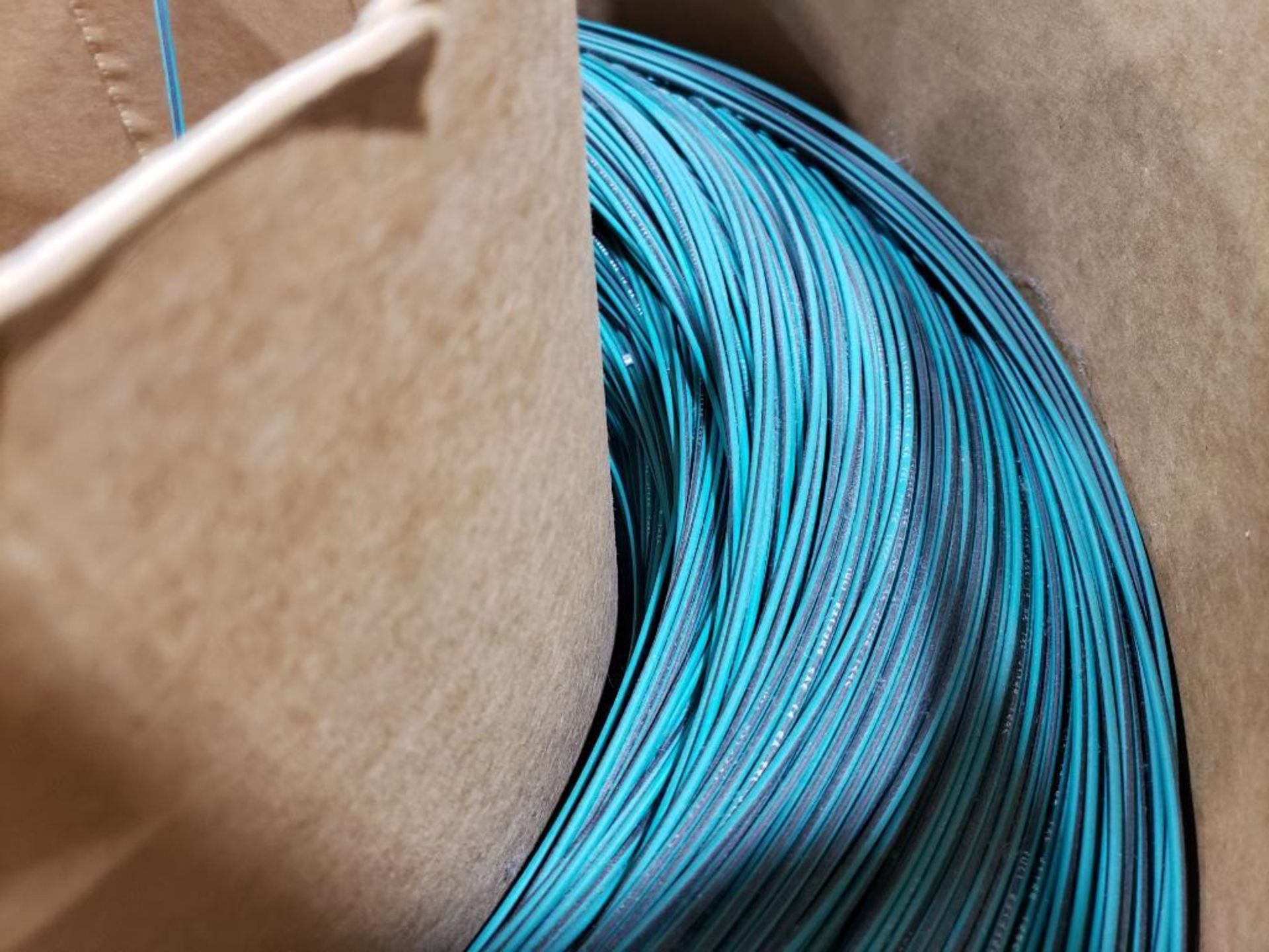 14 awg green / black printed copper wire. Gross barrel weight, 289lbs ...