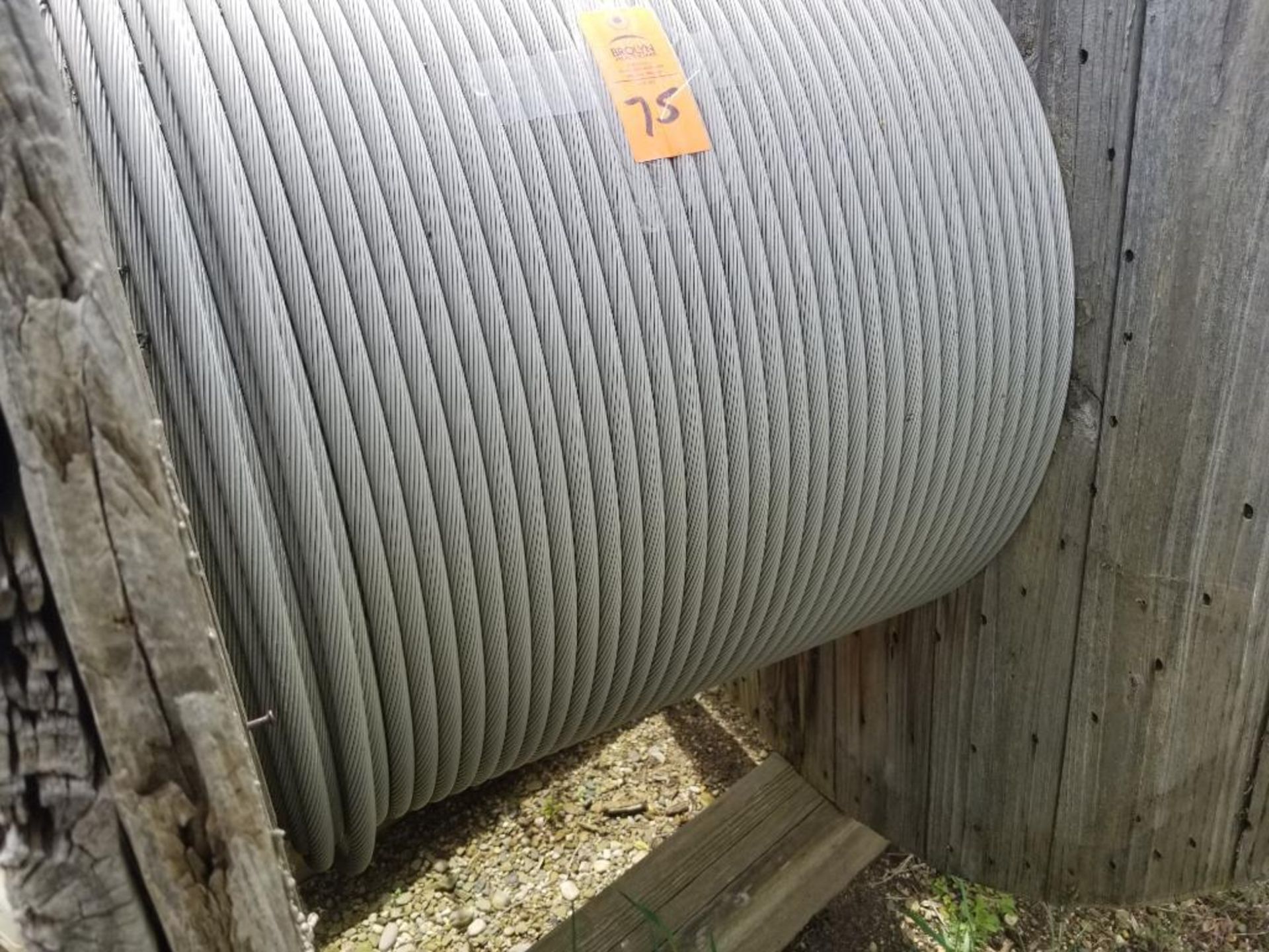 Spool of ACSR Linnet 336.4 wire.