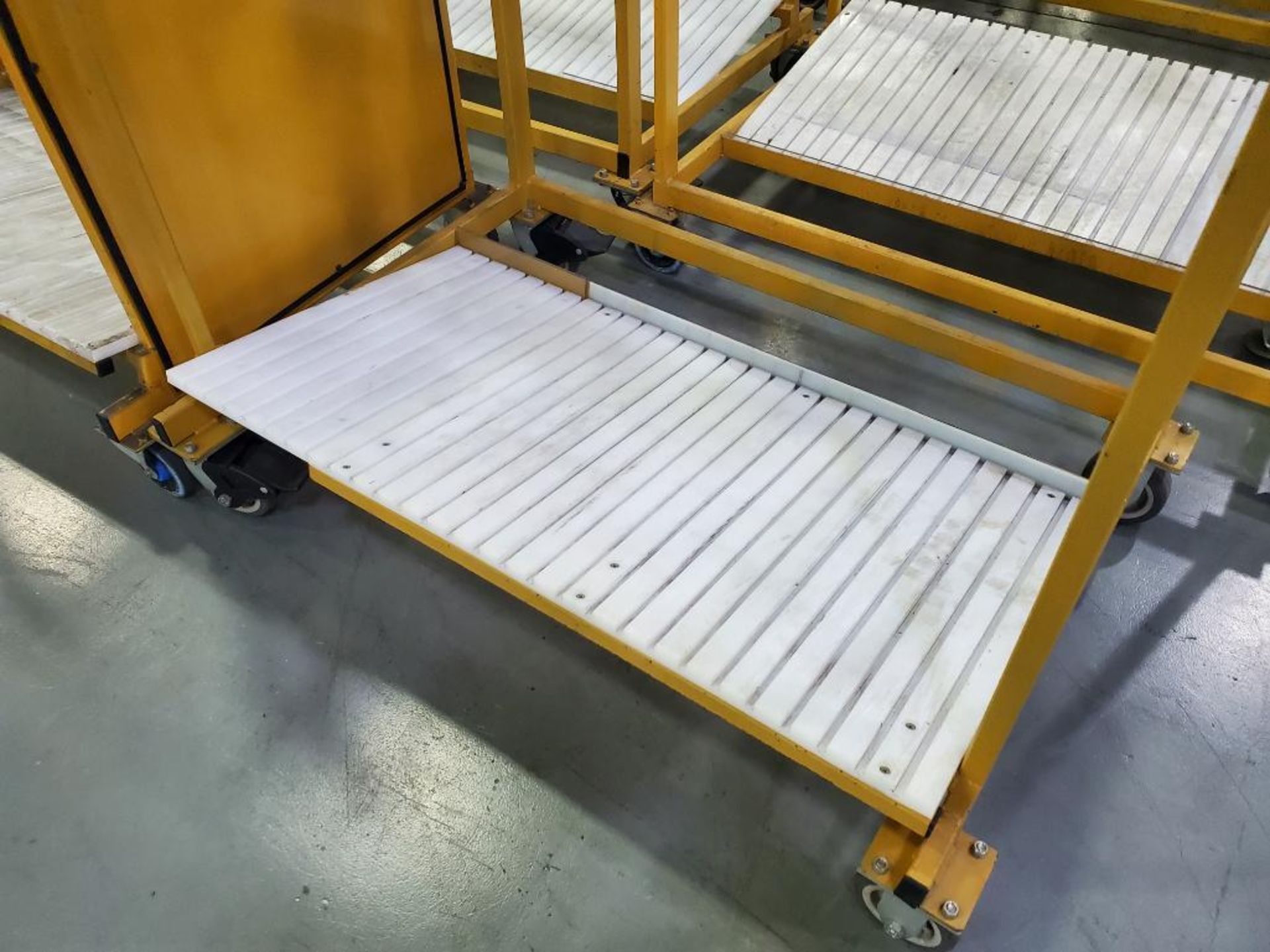 Qty 4 - Glass moving cart.
