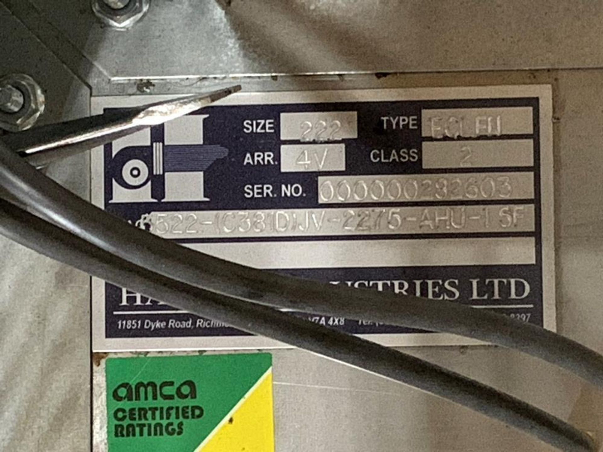 Unused- Twin City Fan & Blower Compact Plenum Fan, Model ECLFN-222 ...