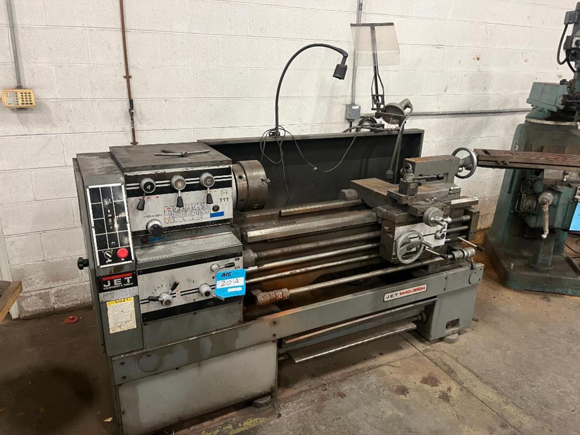 JET 14" x 40" Geared Head Engine Lathe Model 1440-3PGH, S/N 01198