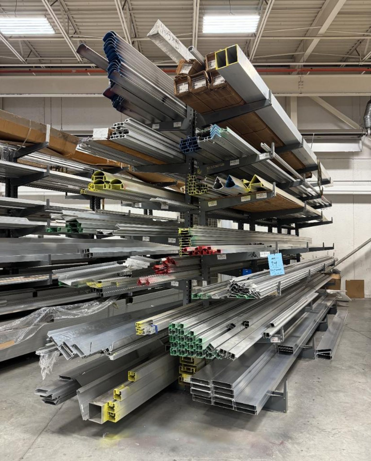 Double Sided Cantilevered Rack, Approximate 220" x 12' Tall, Adjustable ...