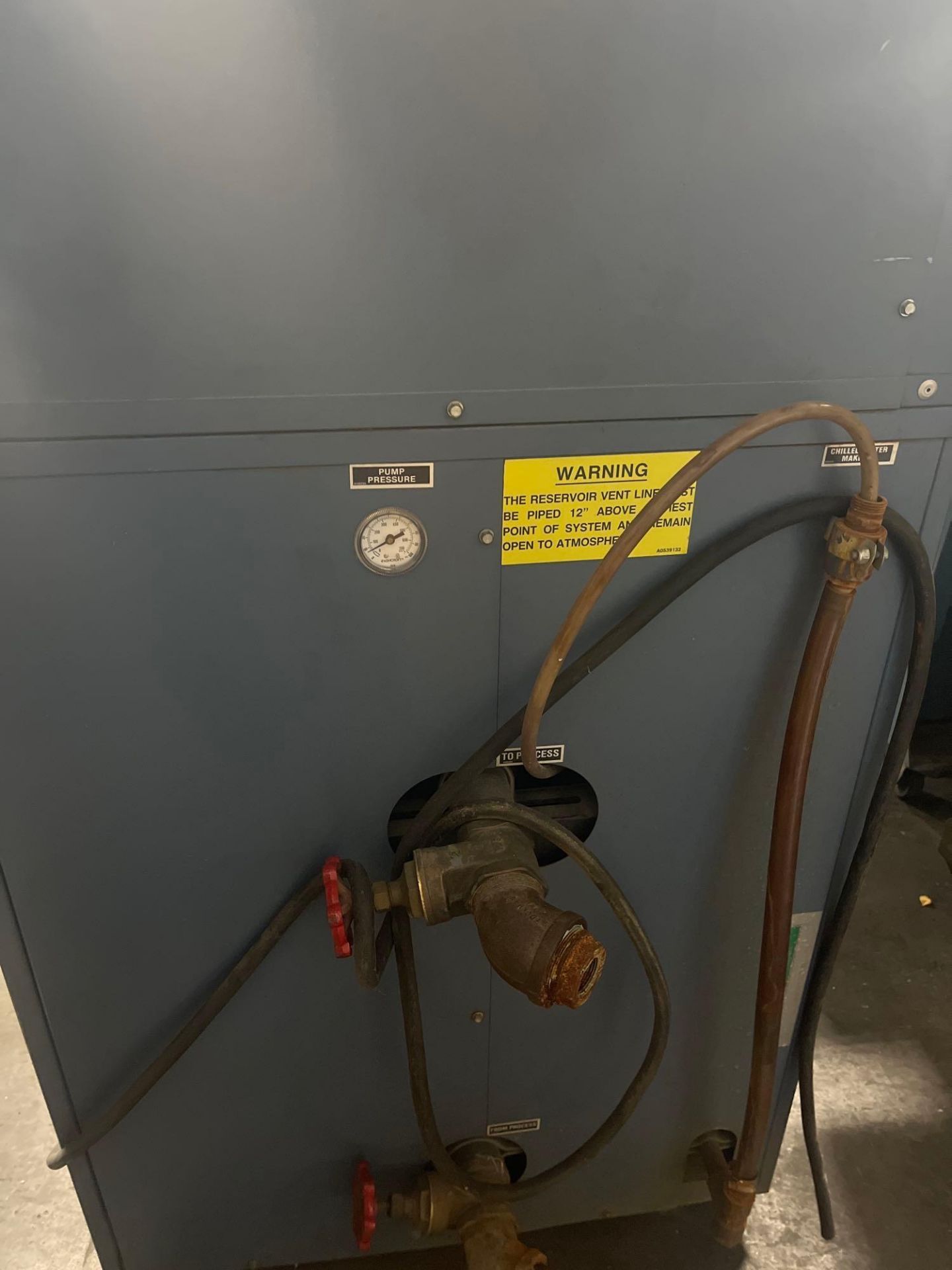 AEC chiller model NXG 8–50 serial number 93L0776, 460 volt minimum temp ...