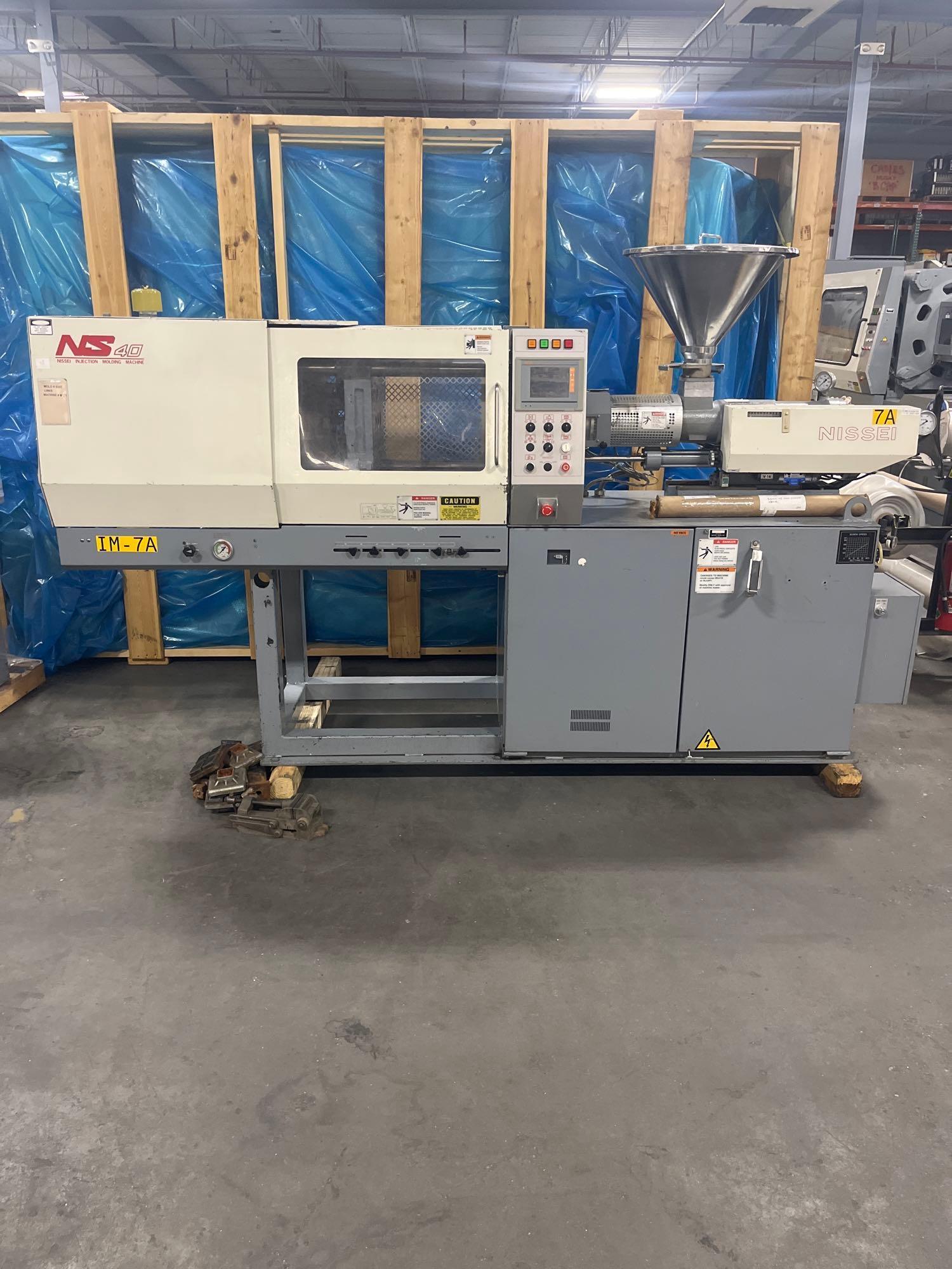 Nissei injection molding machine, Model: NS 40–5A, Serial number ...