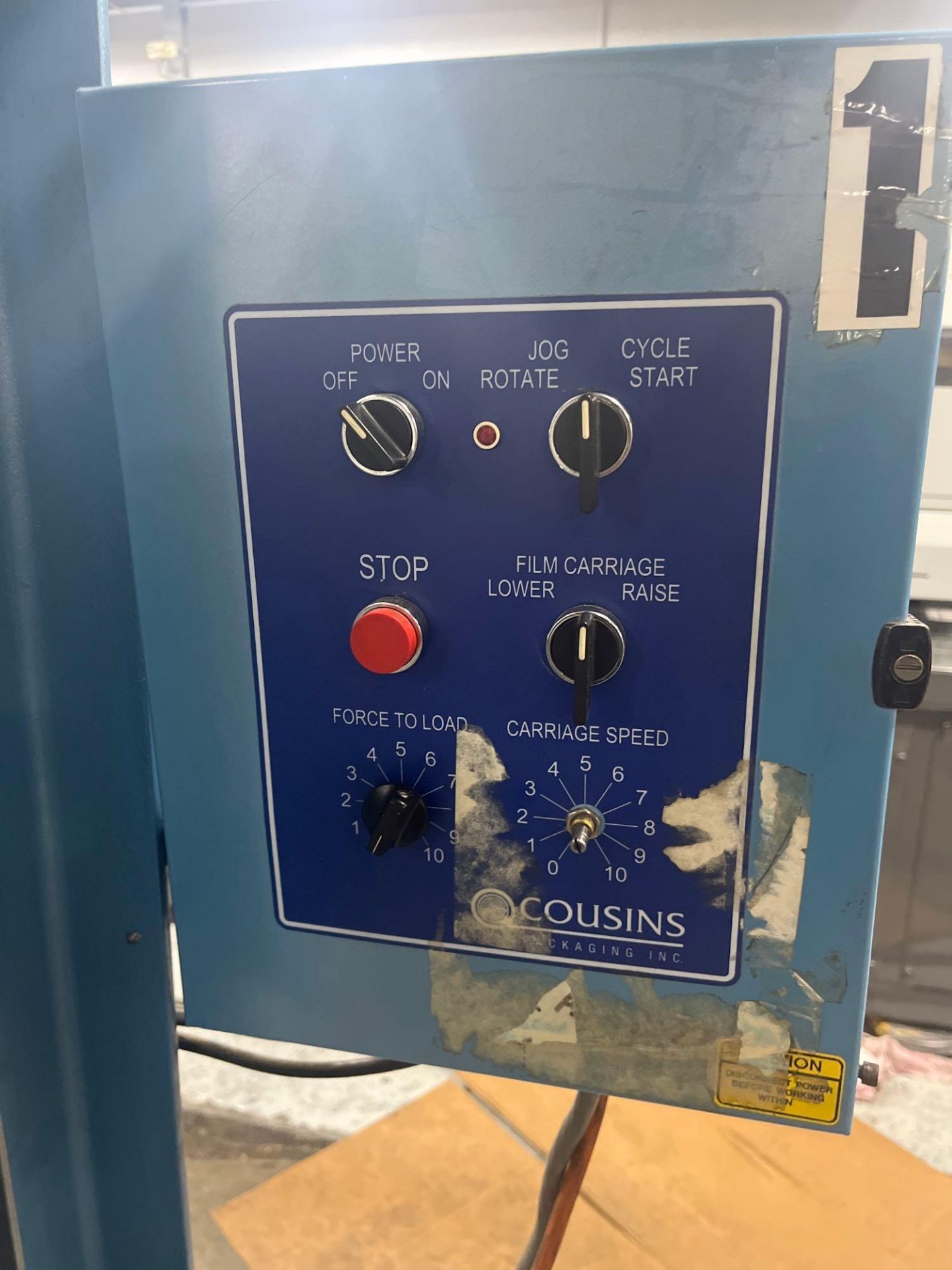 Cousins Packaging pallet wrapping machine model LP2100 serial number ...