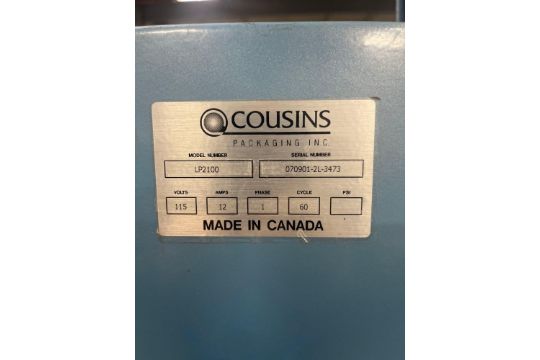 Cousins Packaging pallet wrapping machine model LP2100 serial number ...