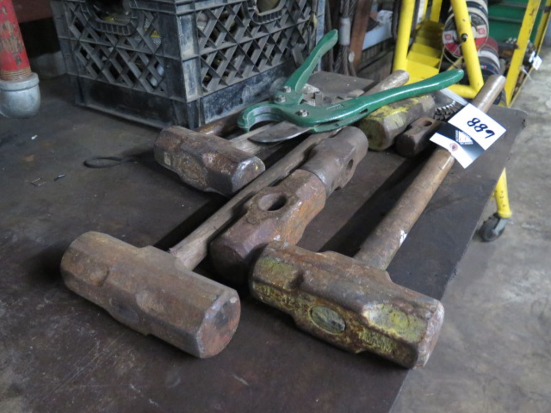 { Group of lots: 687, 688, 689, 690, 691 } Slefge Hammers amd Misc Hand ...