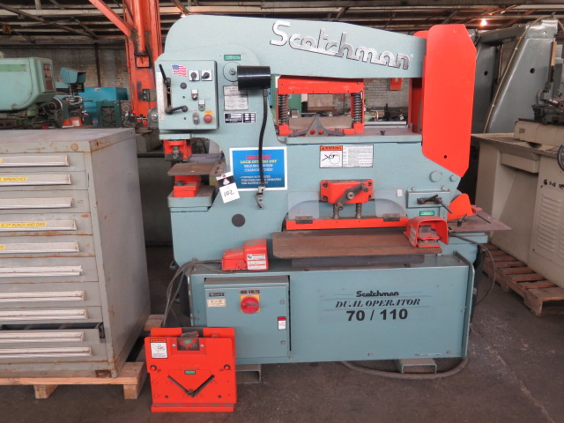 Scotchman D070-24M 70 Ton Hydraulic Ironworker s/n 1313M0306 w/ 1 3/8 ...