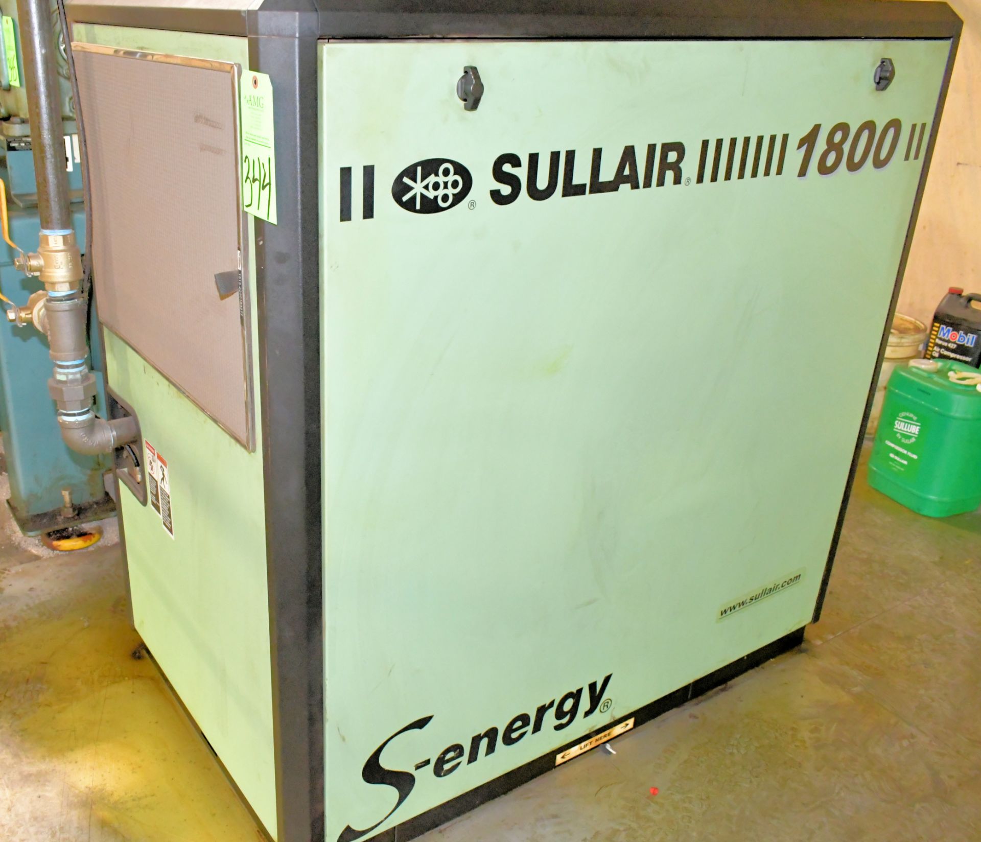 Sullair Model 1809 AC, 28.4 BHP, Rotary Screw Air Compressor, S/n ...