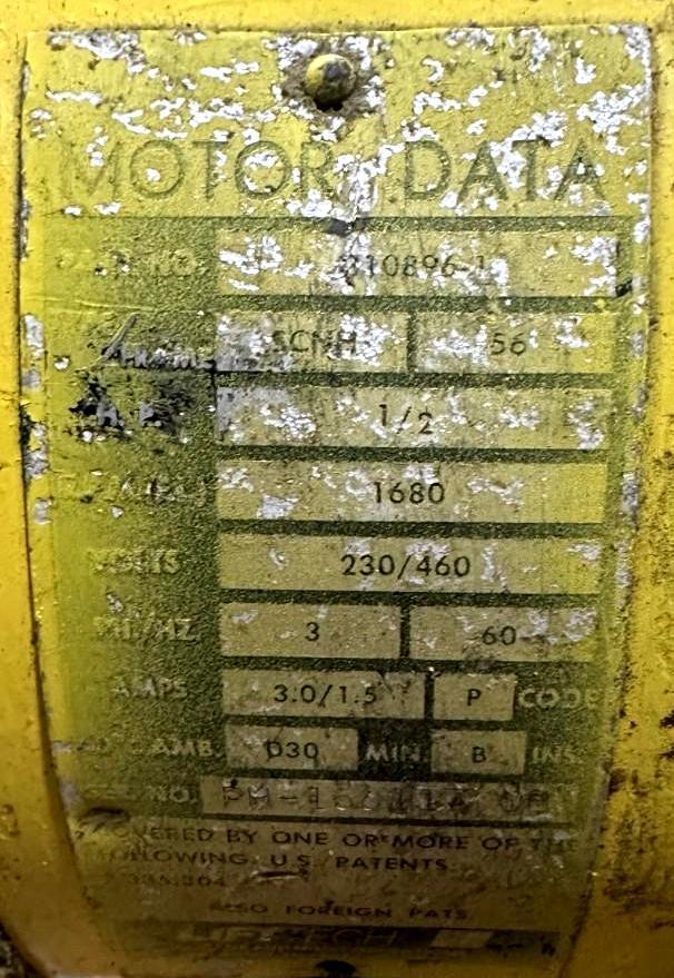 Location: Muskegon, MI (BTM Consignment Warehouse) Lift Tech Hoist