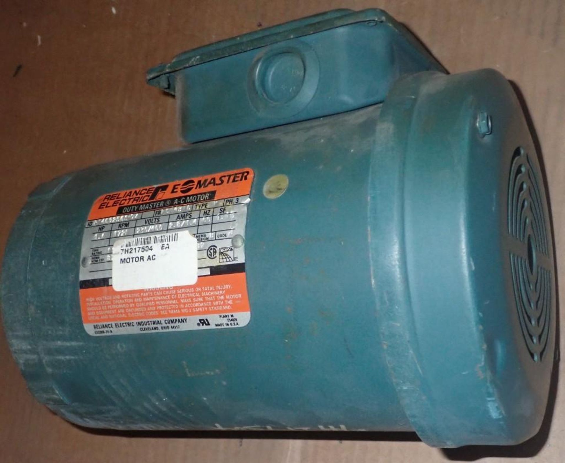 1 HP Reliance 3 Phase Motor