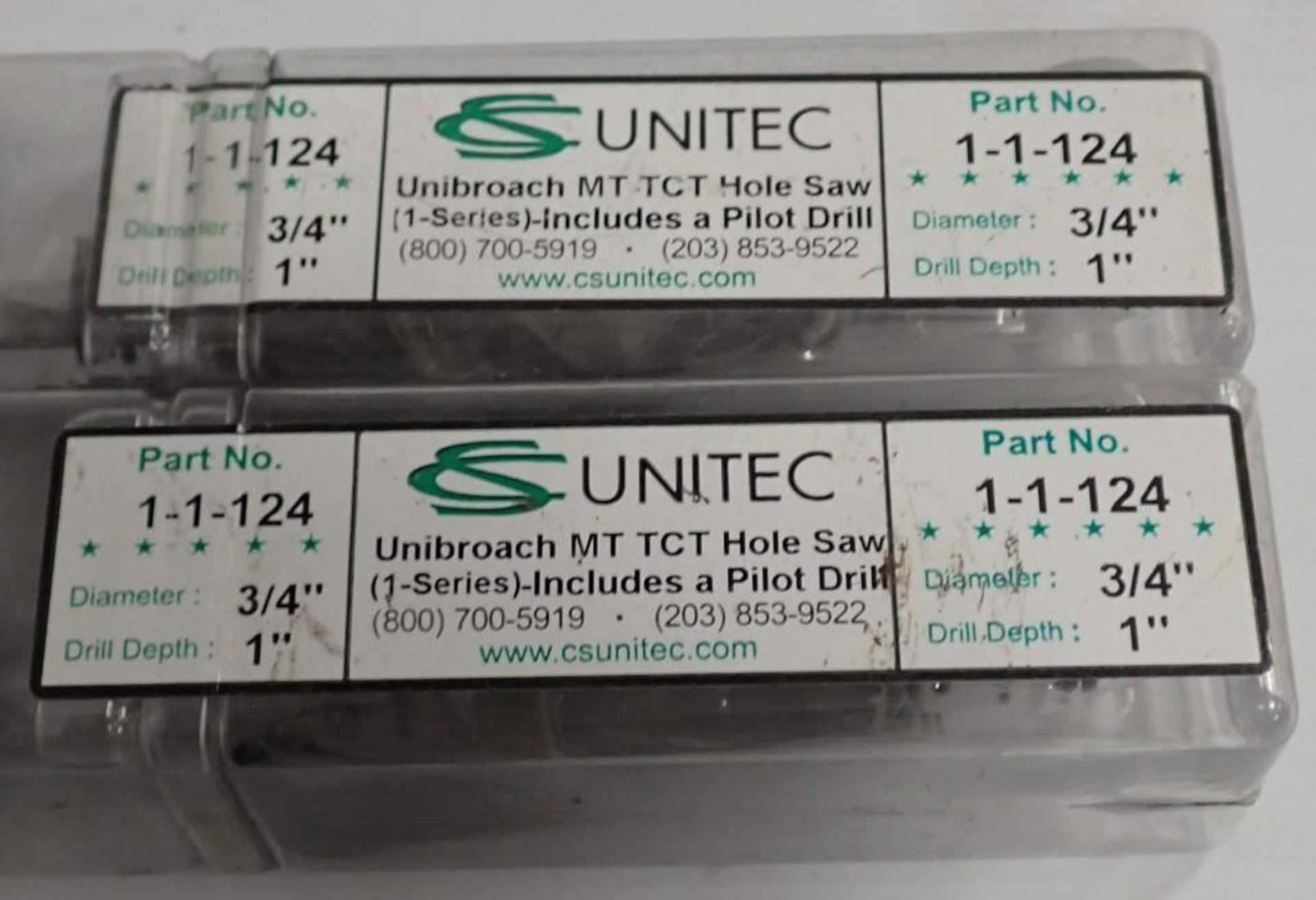 Lot of Unitec Hole Saws