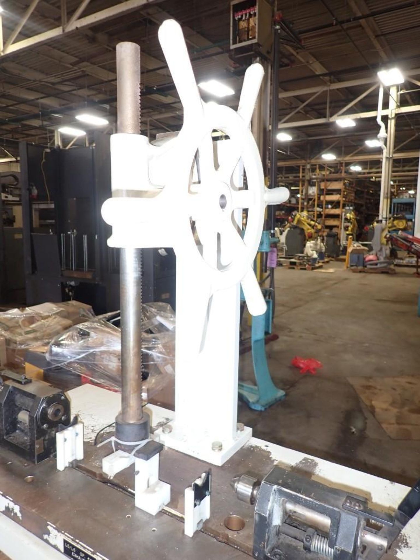 Loading Fee: $20 Air Gage System w/ Arbor Press & Steel Layout Table