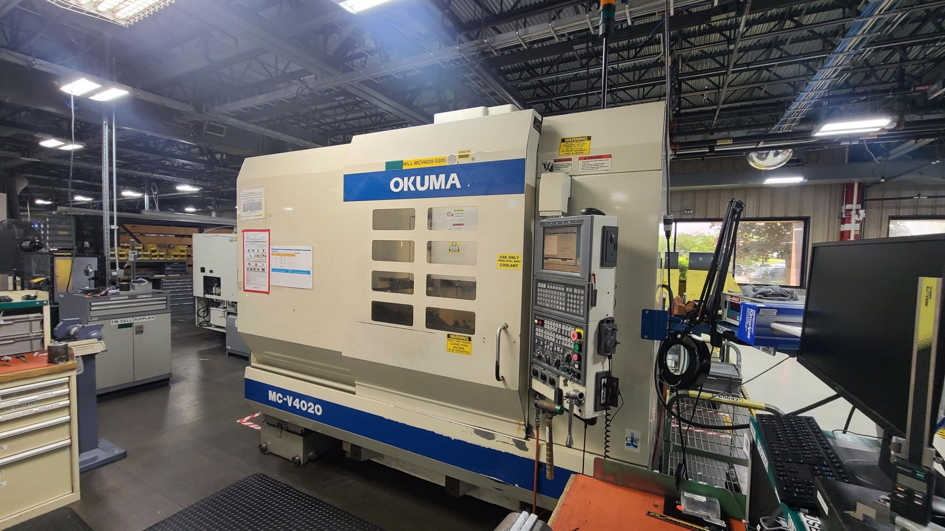 OKUMA MC-V4020 VERTICAL MACHINING CENTER; TABLE SIZE: 48X20; MAX LOAD ...