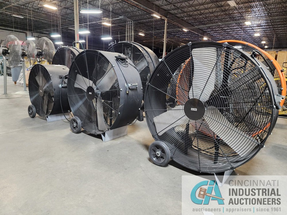 (2)36" Drum Fans, W/ (1) 30" Drum Fan