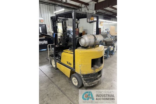 5,000 LB. YALE MODEL GLC050 LP GAS SOLID TIRE LIFT TRUCK; S/N ...