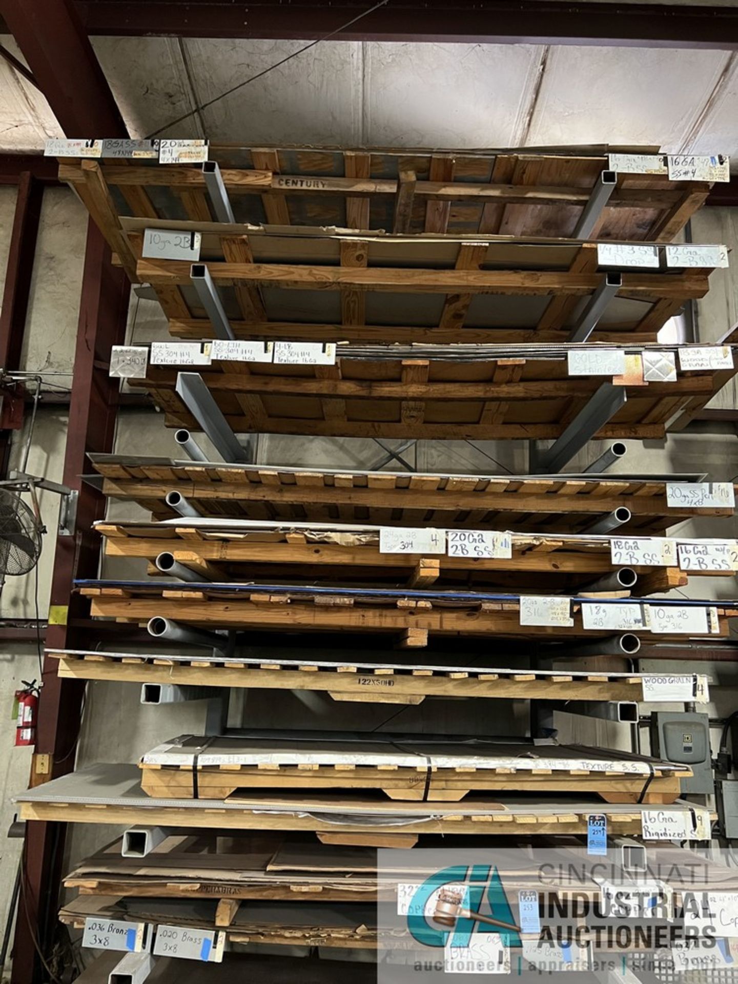 (LOT) MISCELLANEOUS STAINLESS STEEL SHEET MATERIAL INCLUDING (9) 16 GA ...