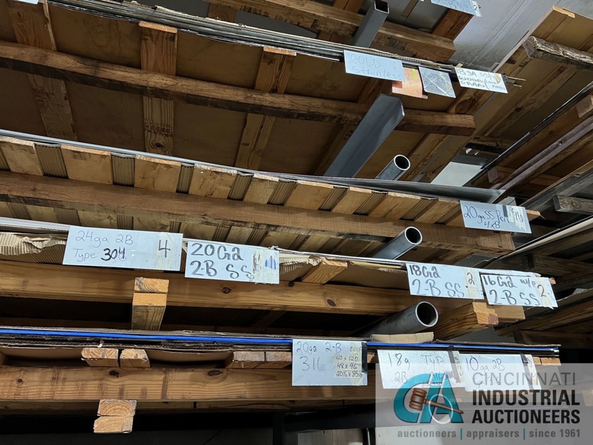 (LOT) MISCELLANEOUS STAINLESS STEEL SHEET MATERIAL INCLUDING (9) 16 GA ...