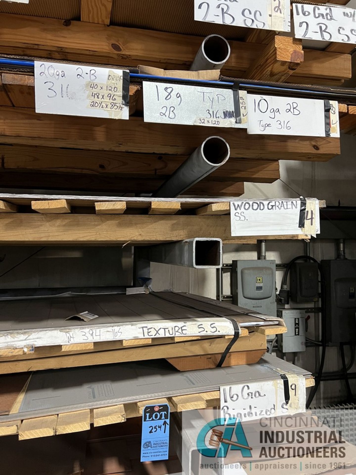(LOT) MISCELLANEOUS STAINLESS STEEL SHEET MATERIAL INCLUDING (9) 16 GA ...