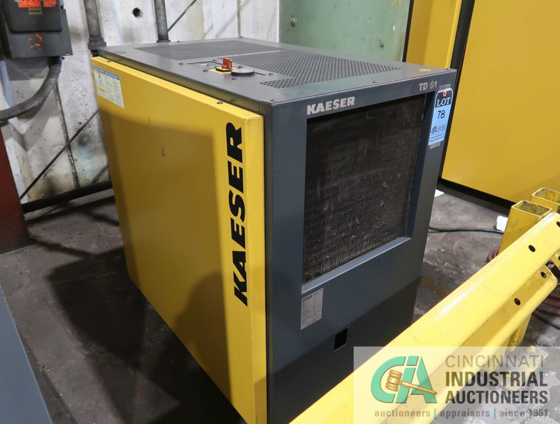 KAESER MODEL TD-61 REFRIGERATED AIR DRYER; S/N 1155 (NEW 2008), R134-A ...