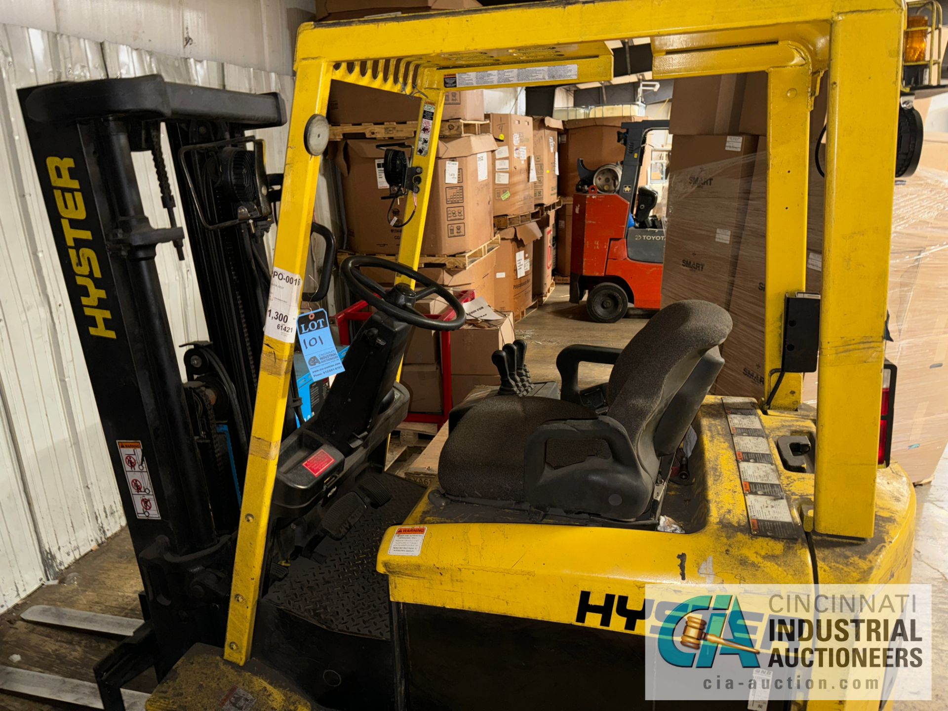 5,000 Lb. Hyster Electric Forklift, Model E55XM2, w/ Charger, 18,608 ...