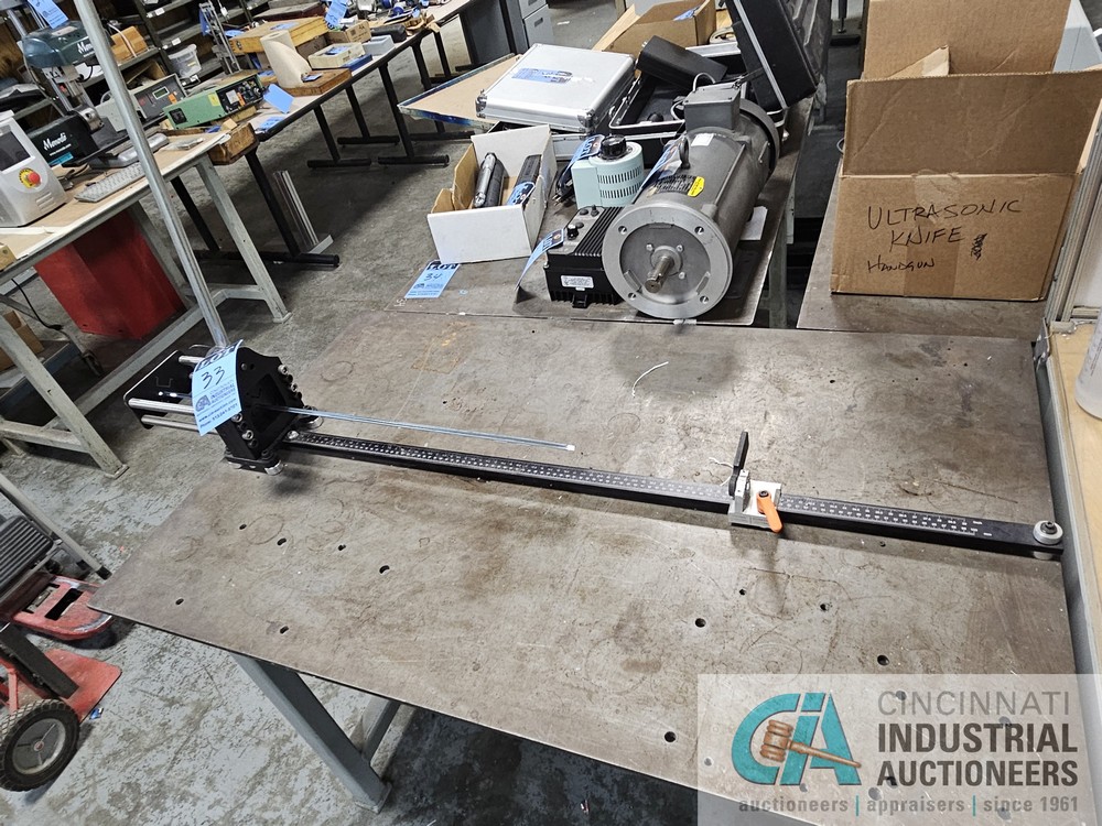 ALFRA MODEL PSG-4 DIN-RAIL CUTTER WITH 30" X 48" STEEL TABLE