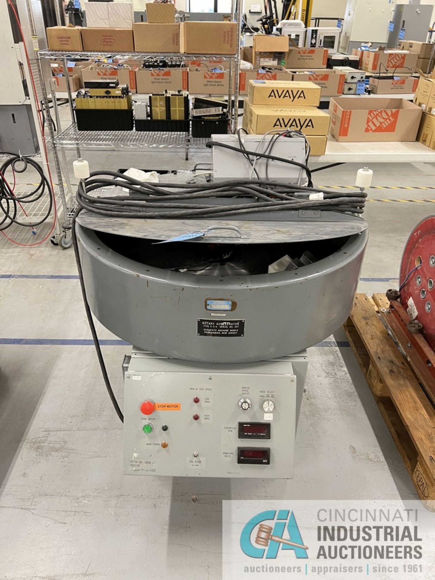 SCHAEVITZ MACHINES WORKS TYPE C-3-A ROTARY ACCELERATOR; S/N 357, 34 ...