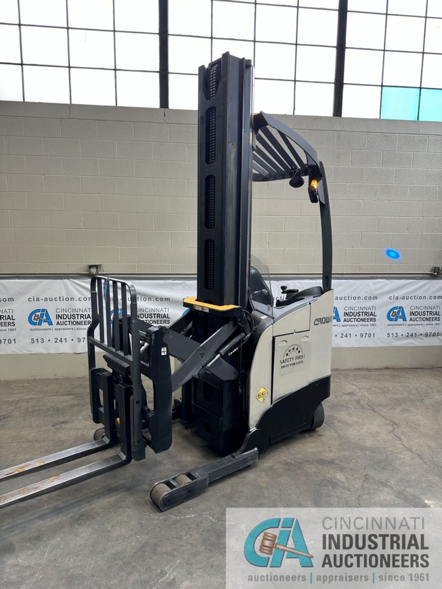 2016 CROWN MODEL RM6025-45 STAND-UP ELECTRIC REACH TRUCK; S/N 1A572128 ...