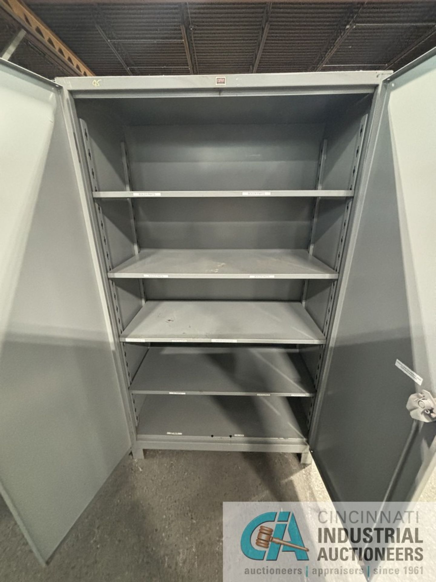 24" X 48" X 82" HIGH LYON HEAVY DUTY TWO-DOOR MULTI-SHELF STORAGE CABINET