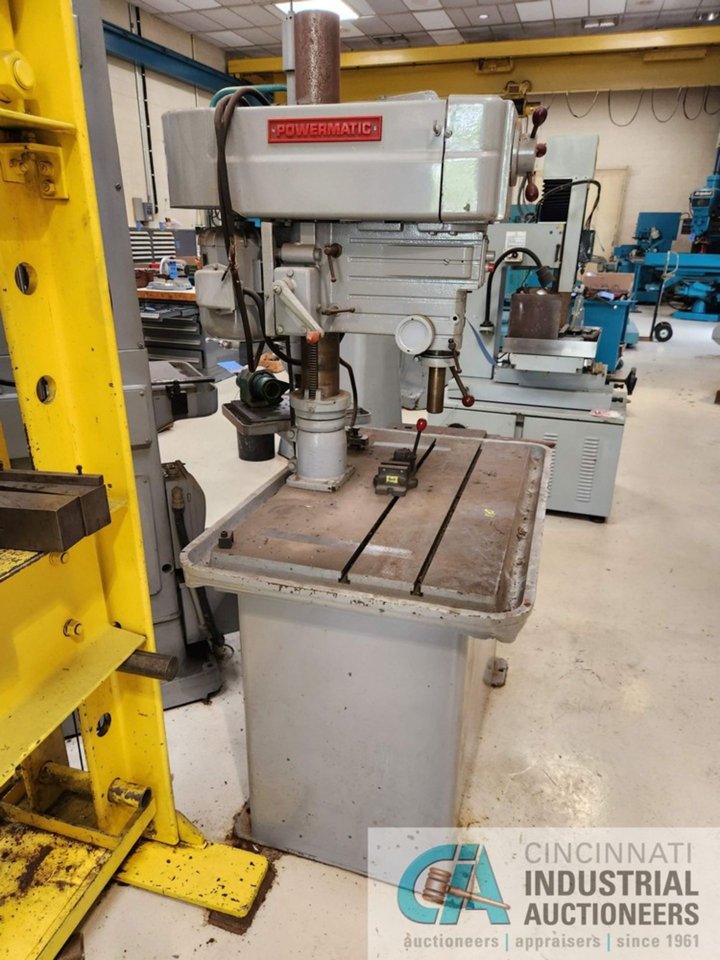 20" POWERMATIC MODEL 1200 SINGLE SPINDLE DRILL; S/N 820V319, 24" X 40 ...