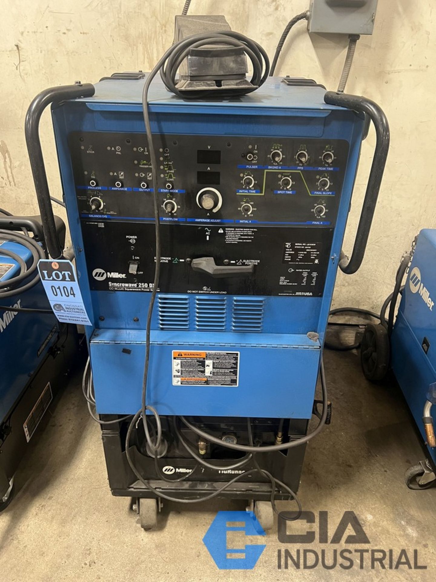 250 AMP MILLER SYNCROWAVE 250DX CC-AC/DC SQUAREWAVE TIG WELDING POWER ...